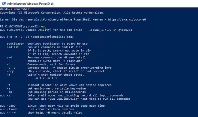 How to set up Universal Update Utility (uuu) on Windows